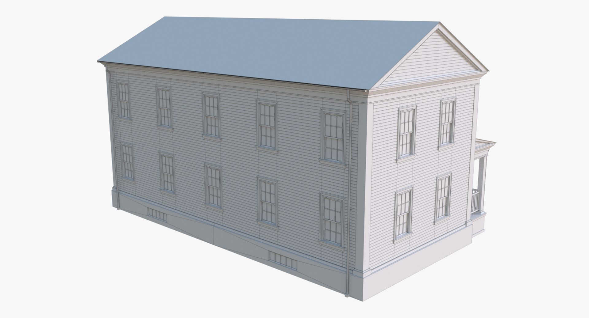 Colonial House 3D Model - TurboSquid 1190854