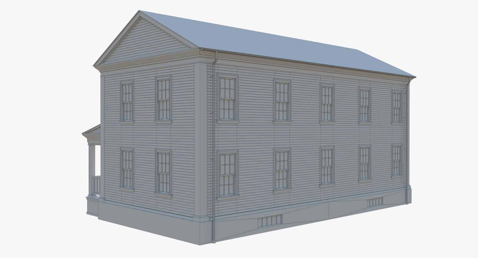 Colonial House 3D Model - TurboSquid 1190854