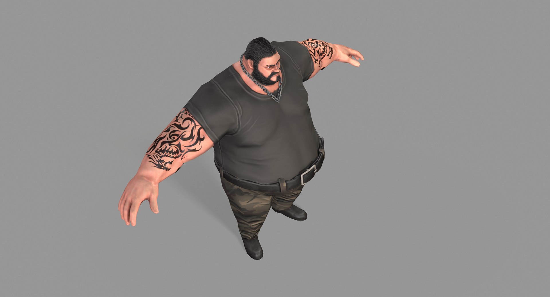 3D Gang Gangster - TurboSquid 1316345