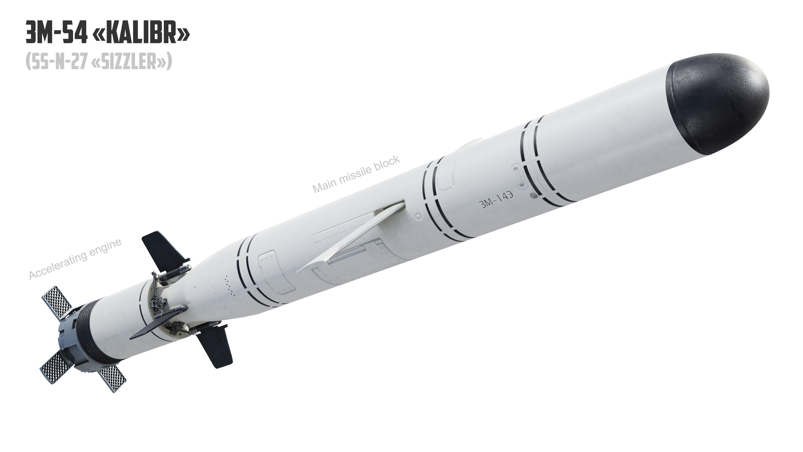 3M-54 Kalibr Missile 3D - TurboSquid 1892598