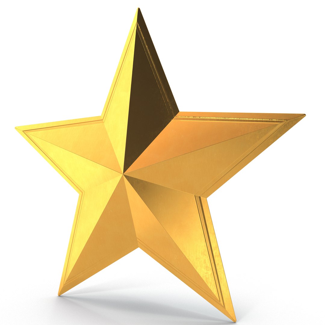 3d Model Golden Star