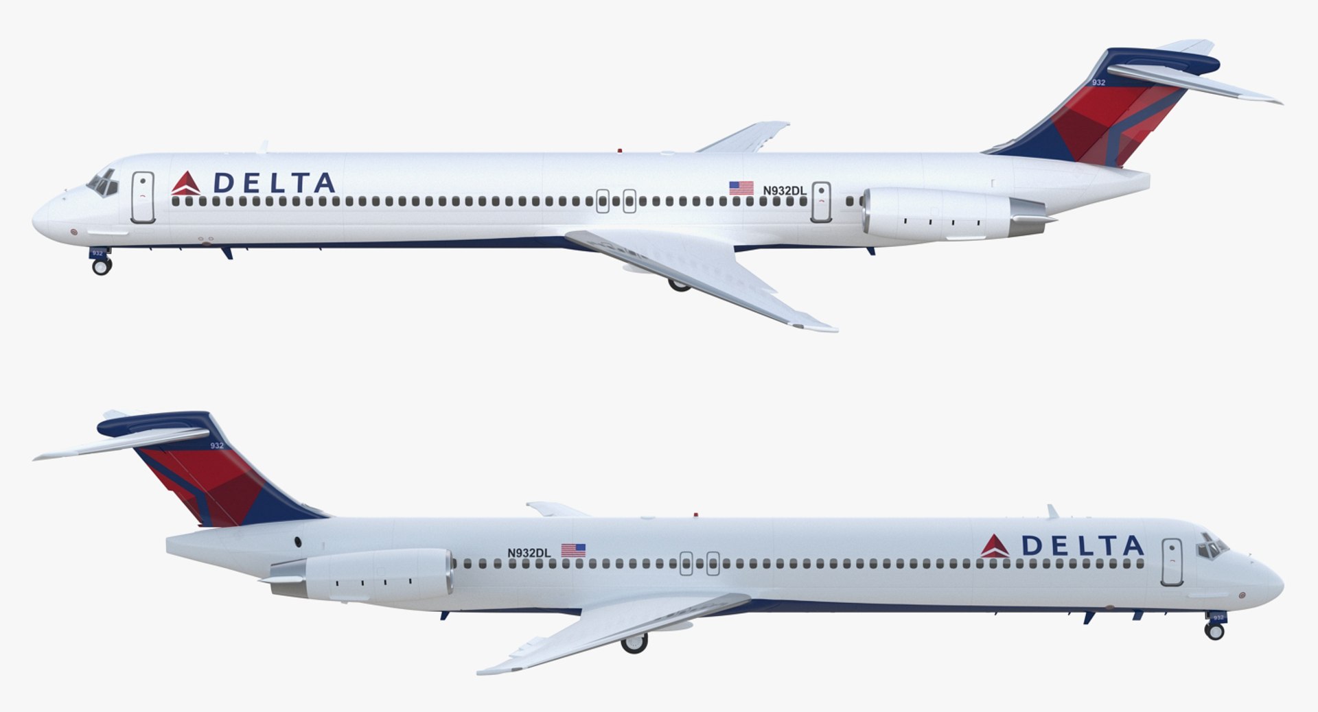 Mcdonnell douglas md88 delta 3D model - TurboSquid 1283919