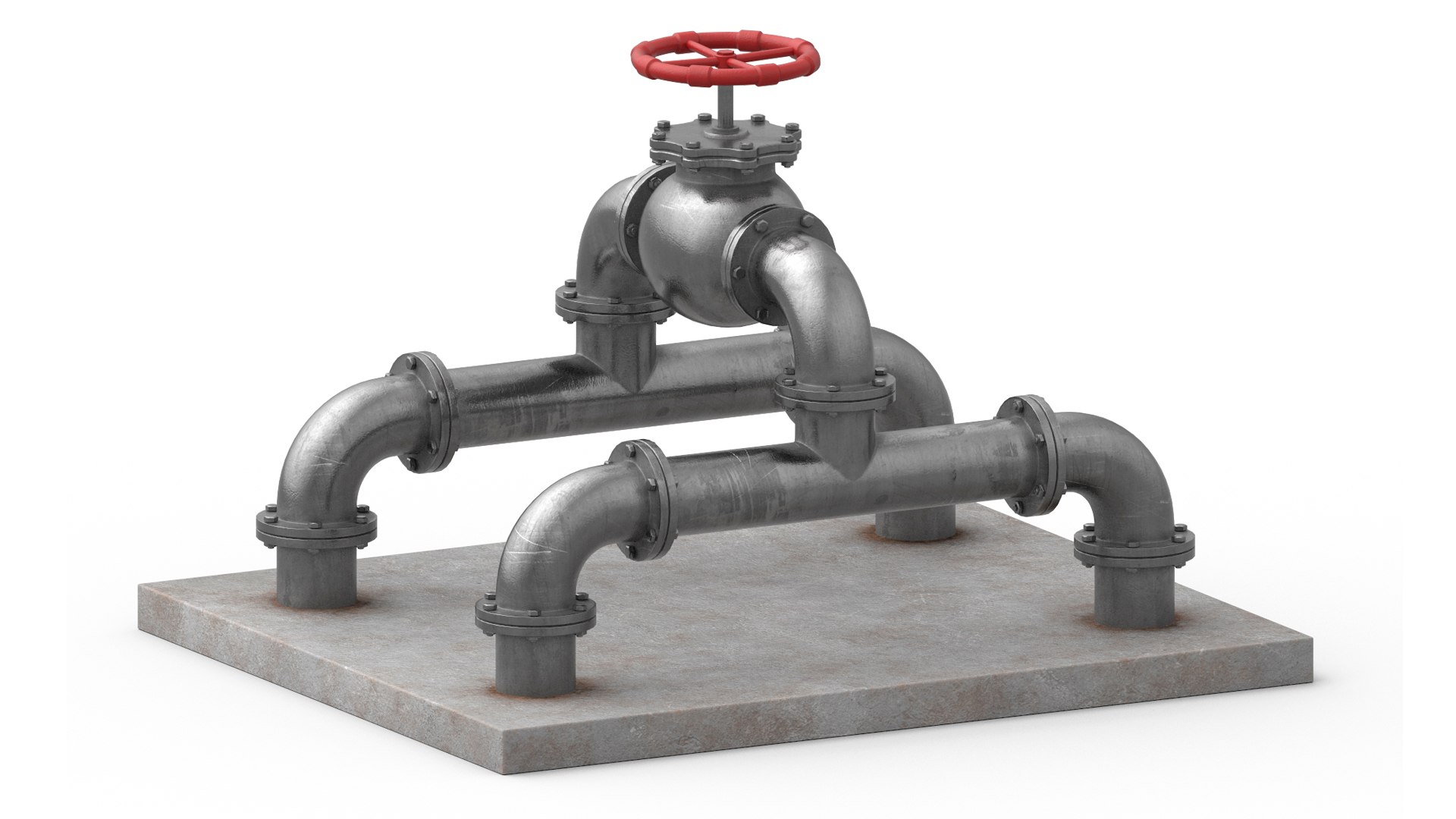 Valve And Pipe Model - TurboSquid 1823121
