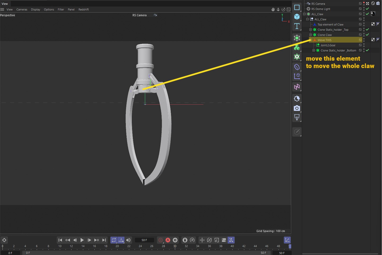 3D 3D Model Of Metal Claw 5 With Rigging - TurboSquid 2088010
