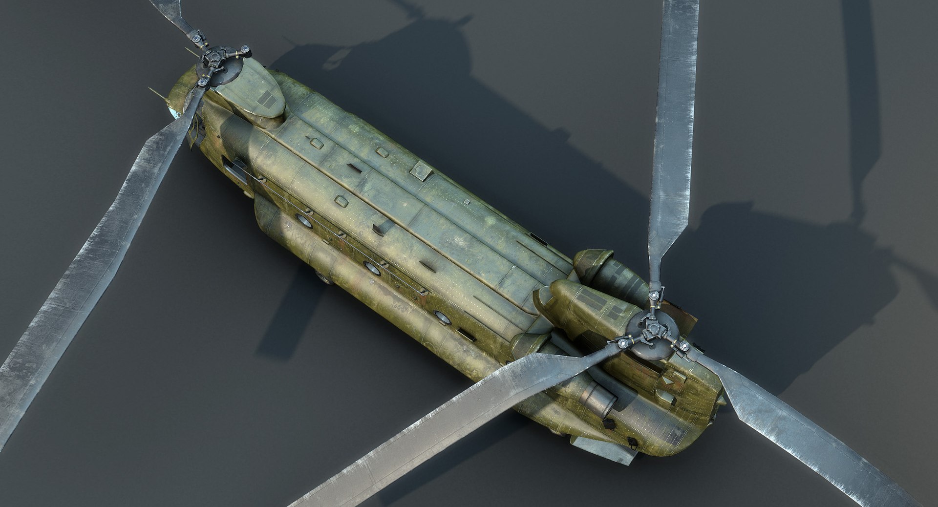 3D Low-poly Army Helicopter Ch-47 Chinook | 1144500 | TurboSquid