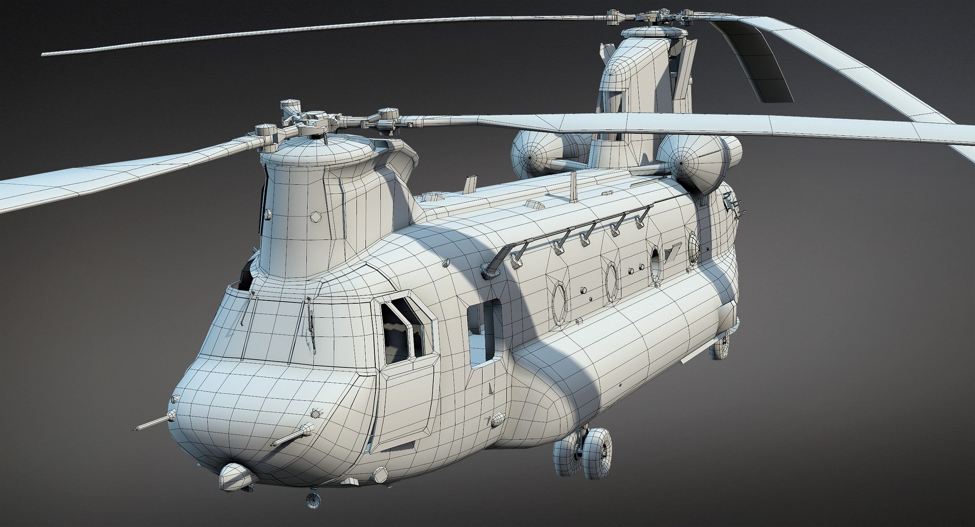 3D Low-poly Army Helicopter Ch-47 Chinook | 1144500 | TurboSquid