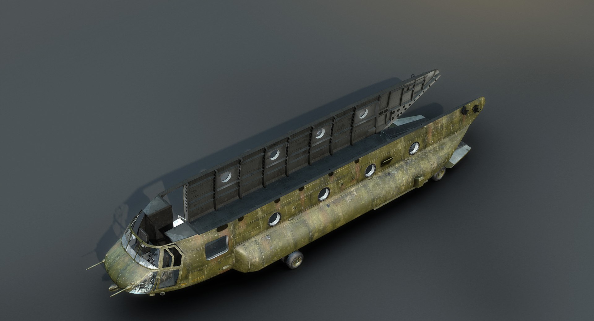 3D Low-poly Army Helicopter Ch-47 Chinook | 1144500 | TurboSquid