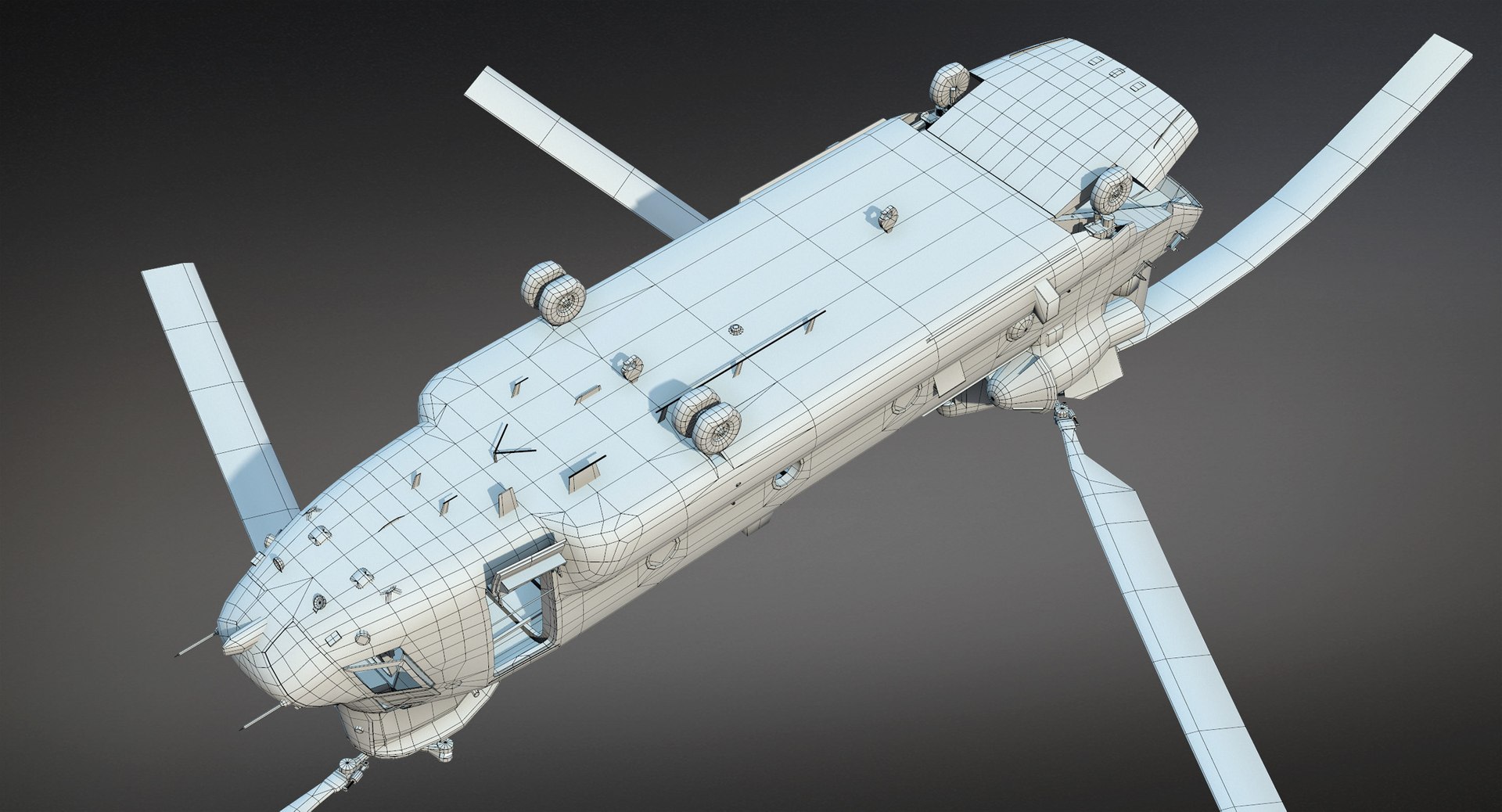 3D low-poly army helicopter ch-47 chinook | 1144500 | TurboSquid