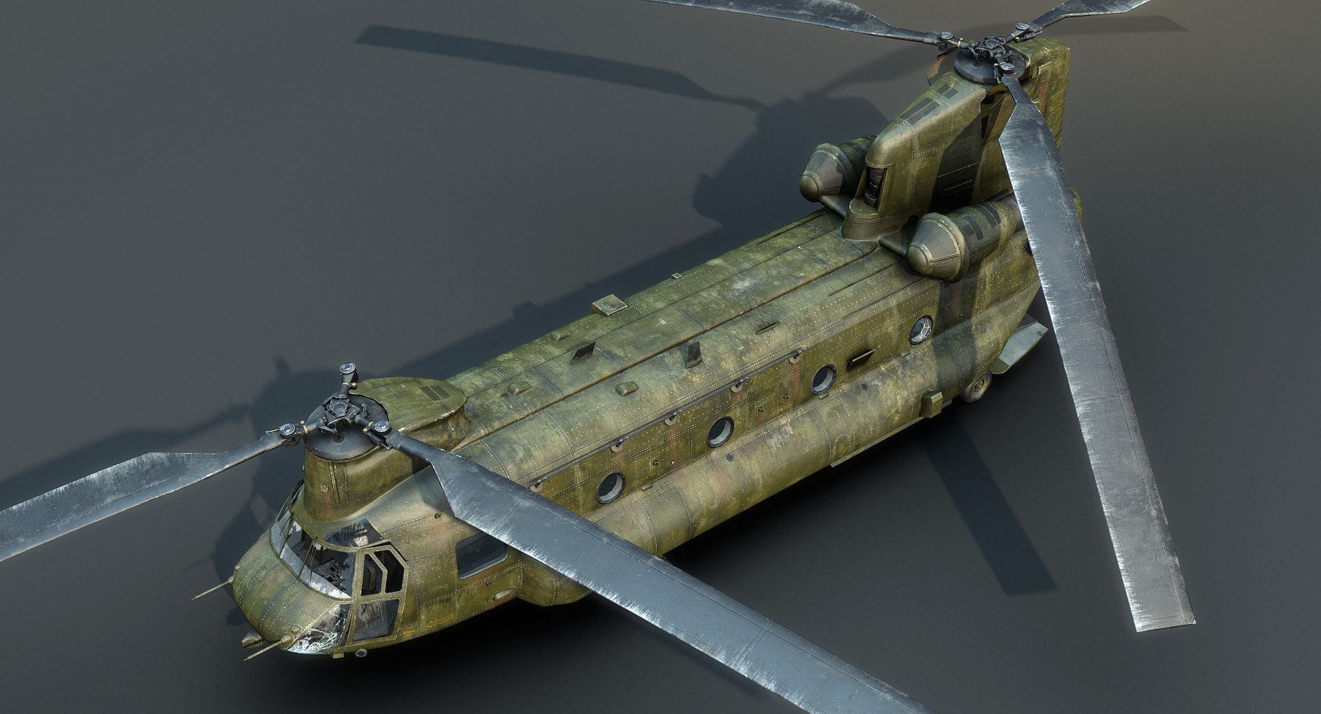 3D Low-poly Army Helicopter Ch-47 Chinook | 1144500 | TurboSquid