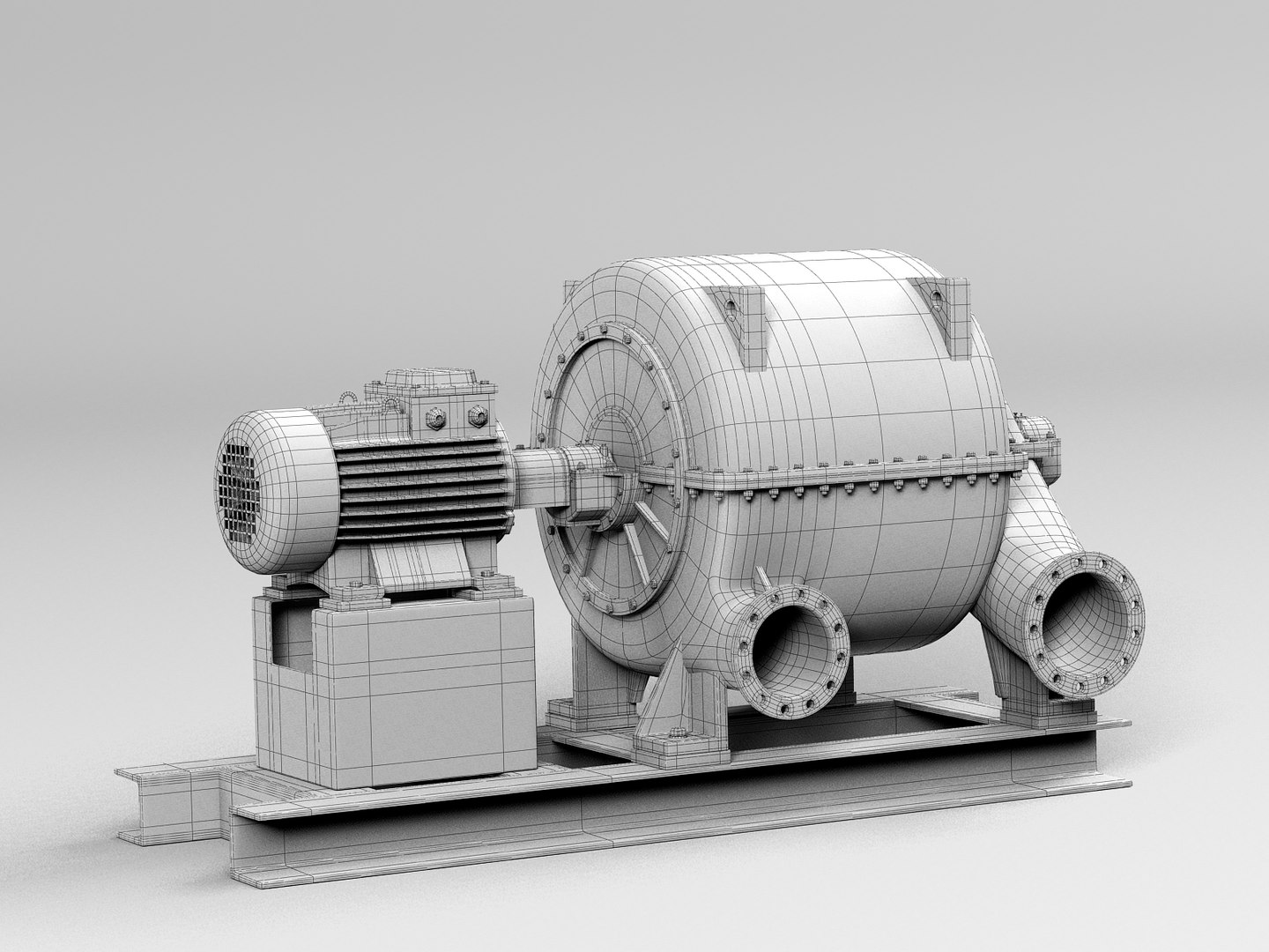 3D Industrial Compressor Model - TurboSquid 1382117
