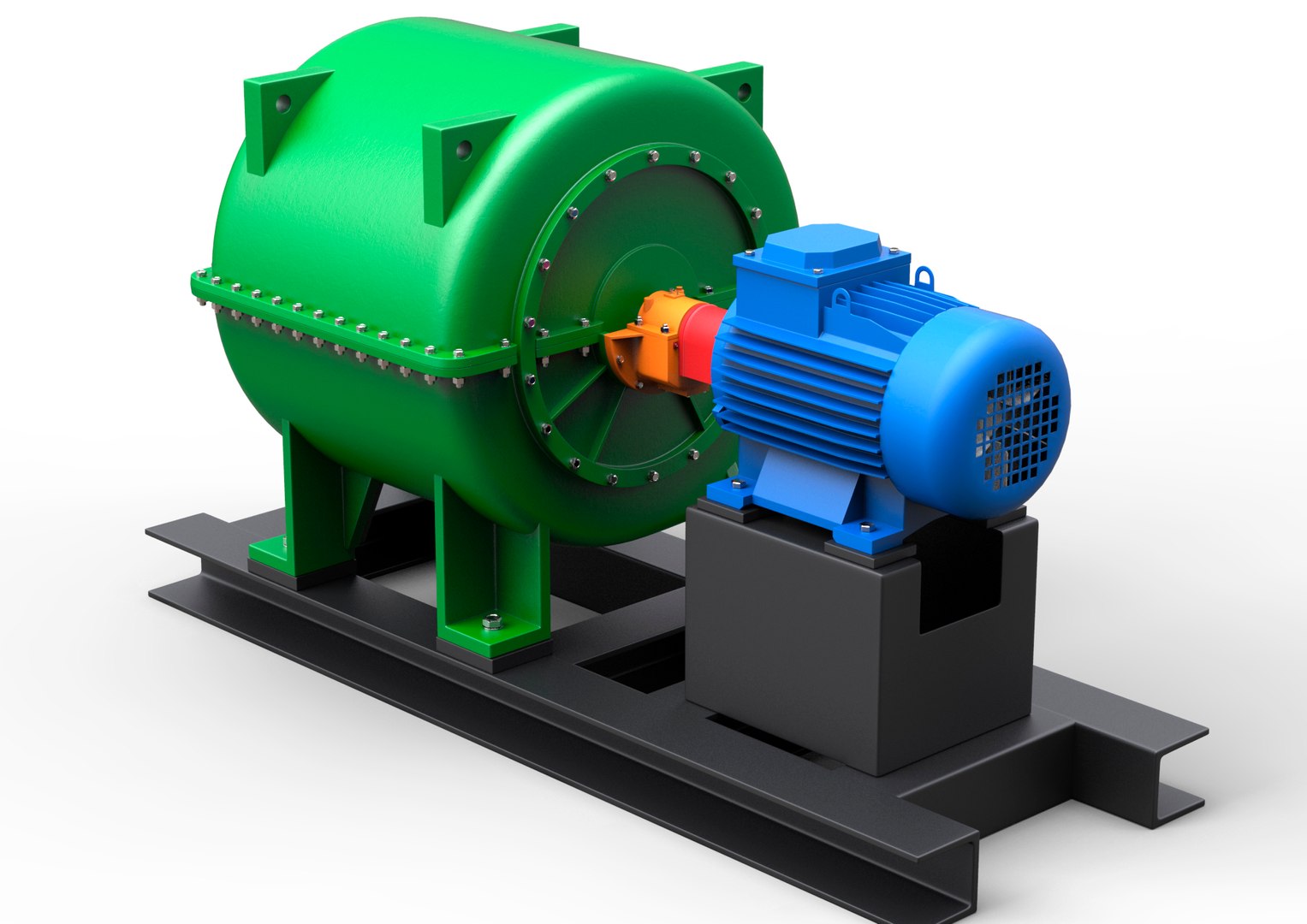 3D Industrial Compressor Model - TurboSquid 1382117