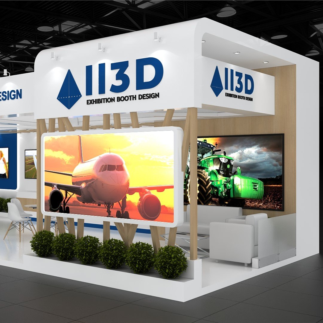 3D Exhibition Stand Stall Three Side Open 11X5 Model - TurboSquid 2163250