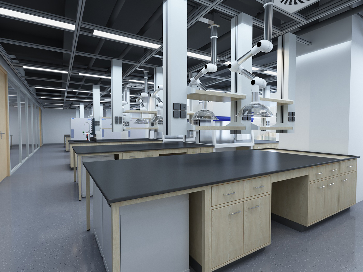 modèle 3D de Table de laboratoire laboratoire scène de laboratoire ...