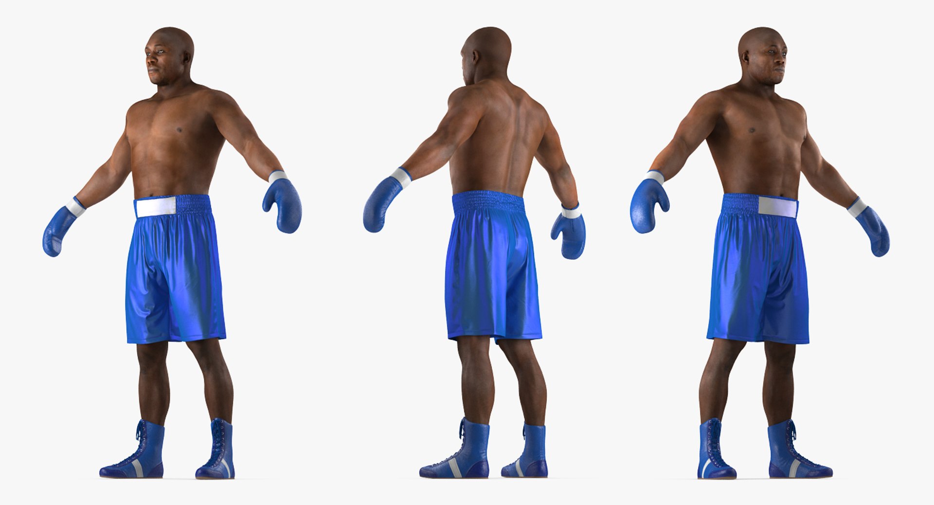 3d Model African American Boxer 2