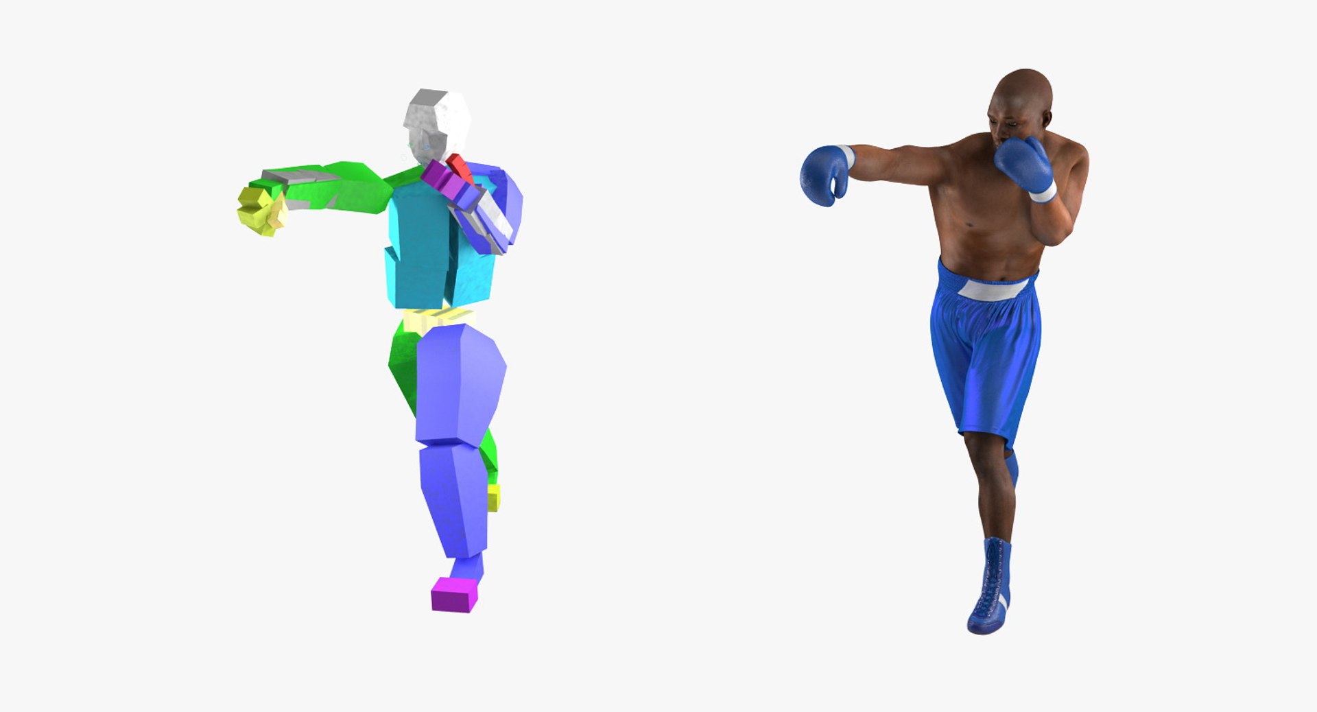 3d Model African American Boxer 2