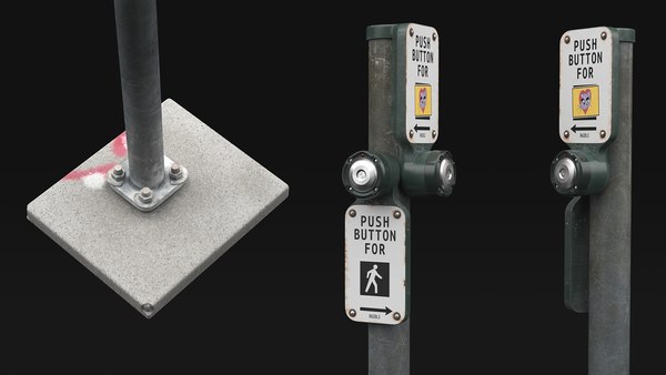 Crosswalk Button Dirty 3D model - TurboSquid 2042151