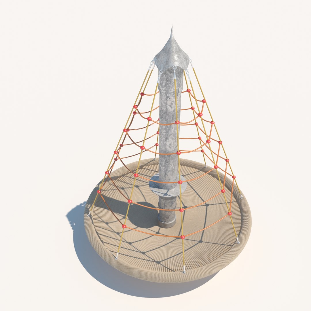 3D climbing net pyramid - - TurboSquid 1269128