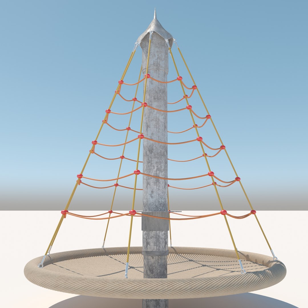 3D climbing net pyramid - - TurboSquid 1269128