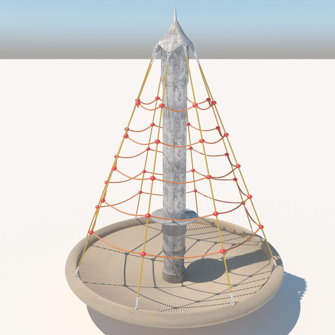 3D climbing net pyramid - - TurboSquid 1269128