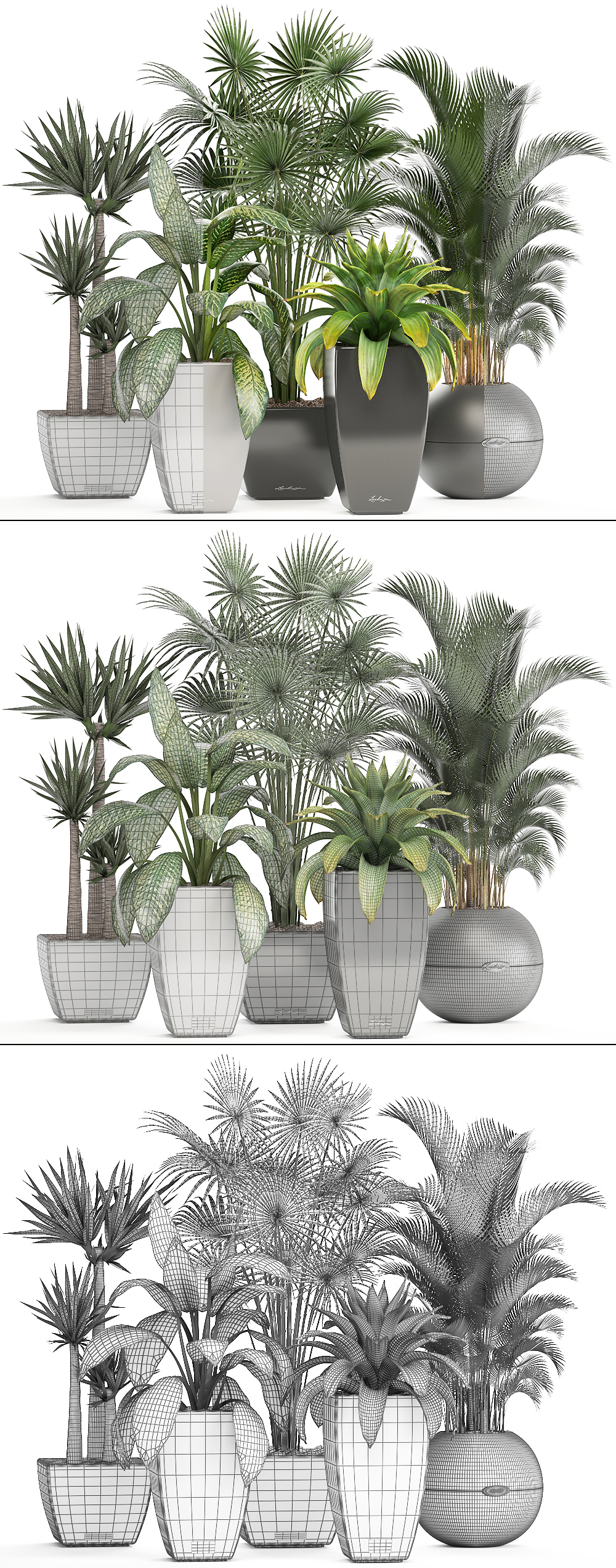 Plants pots model - TurboSquid 1298904