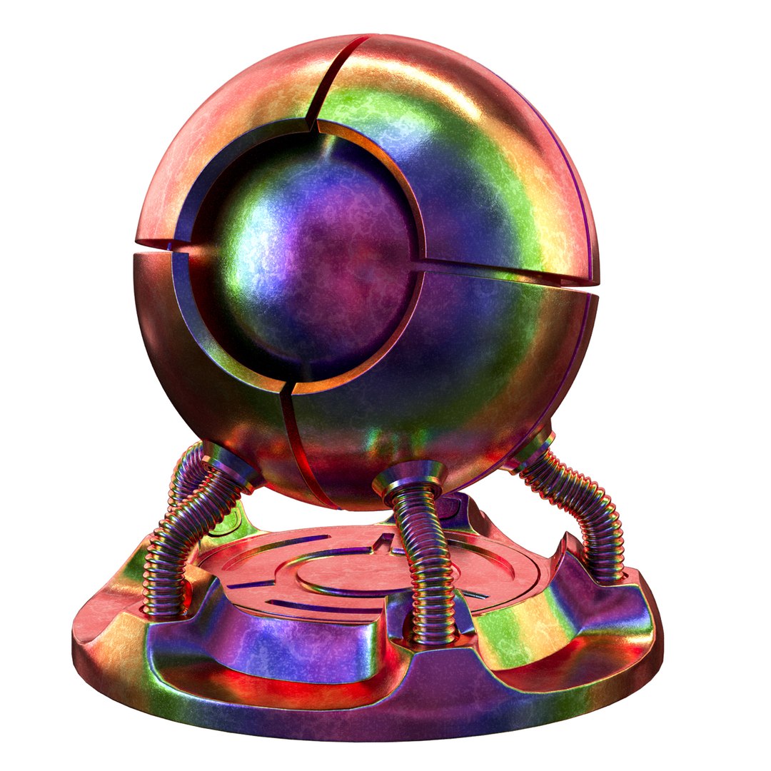 3D Rainbow Metal Material Model - TurboSquid 2174395