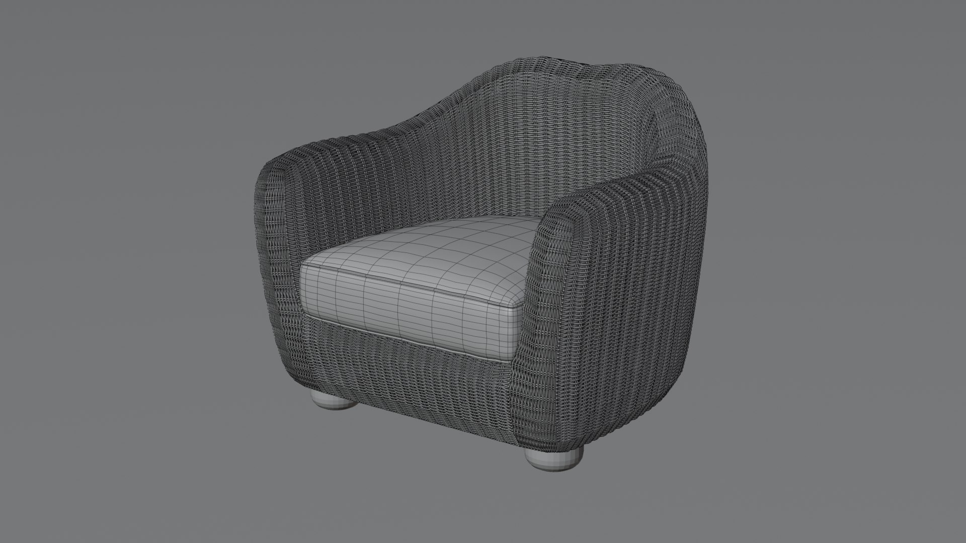 C2B Bacio Rattan Lounge Chair 3D Model - TurboSquid 2347388