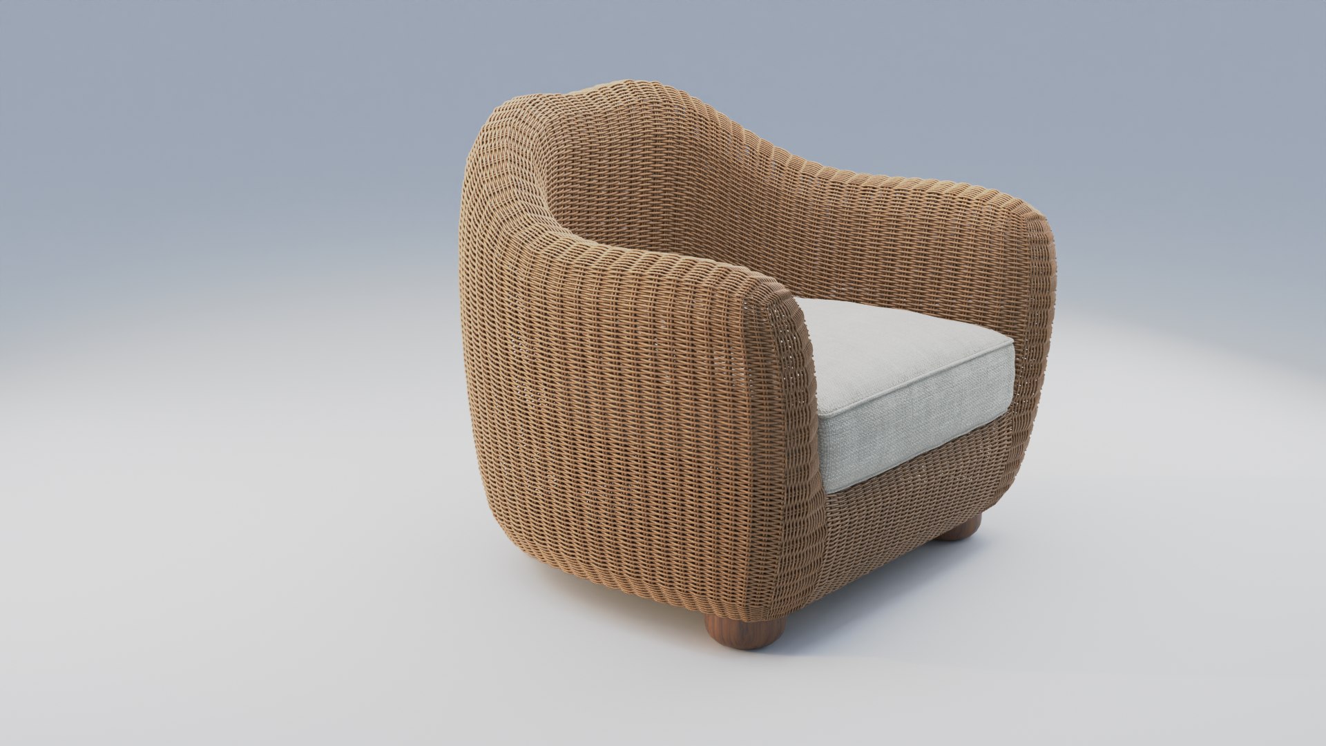C2B Bacio Rattan Lounge Chair 3D Model - TurboSquid 2347388