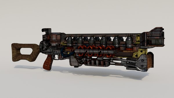 modelo 3d Rifle de Fallout Gauss - TurboSquid 1769986