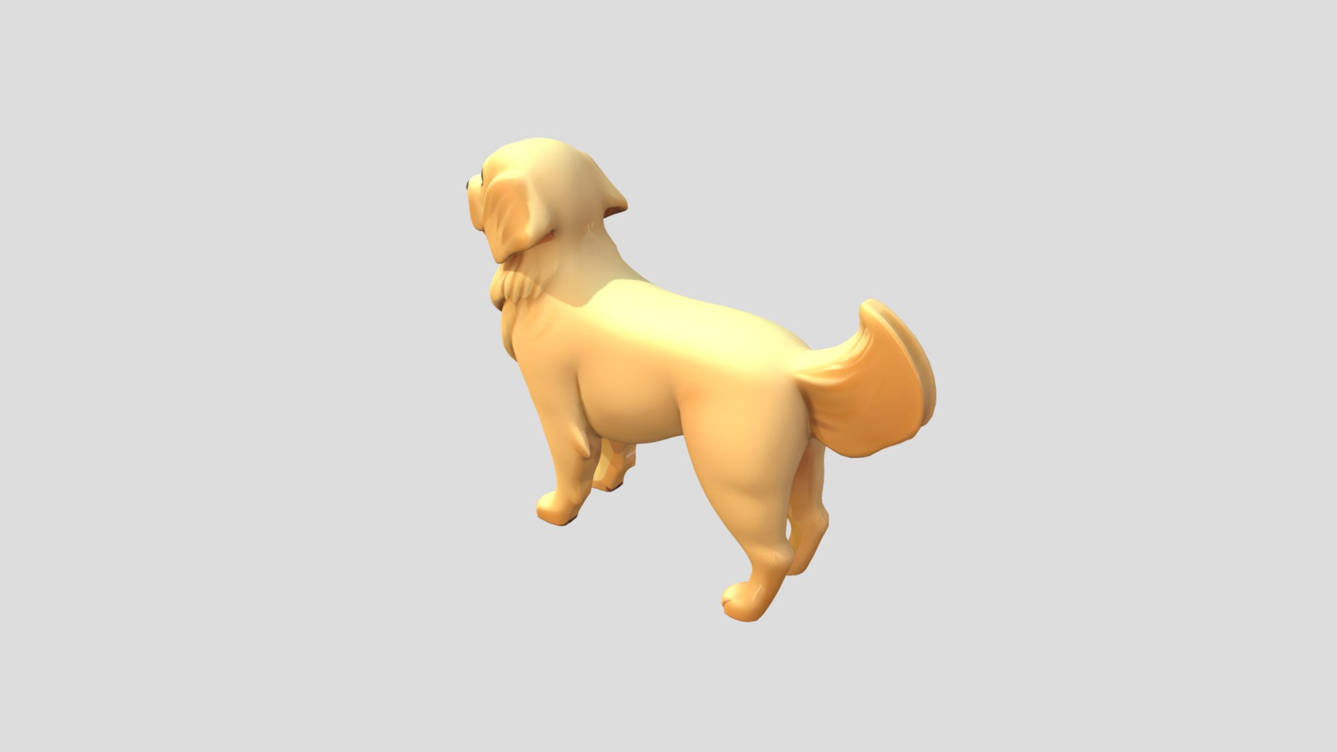 Golden Retriever Low-poly 3D Model 3D - TurboSquid 2330479