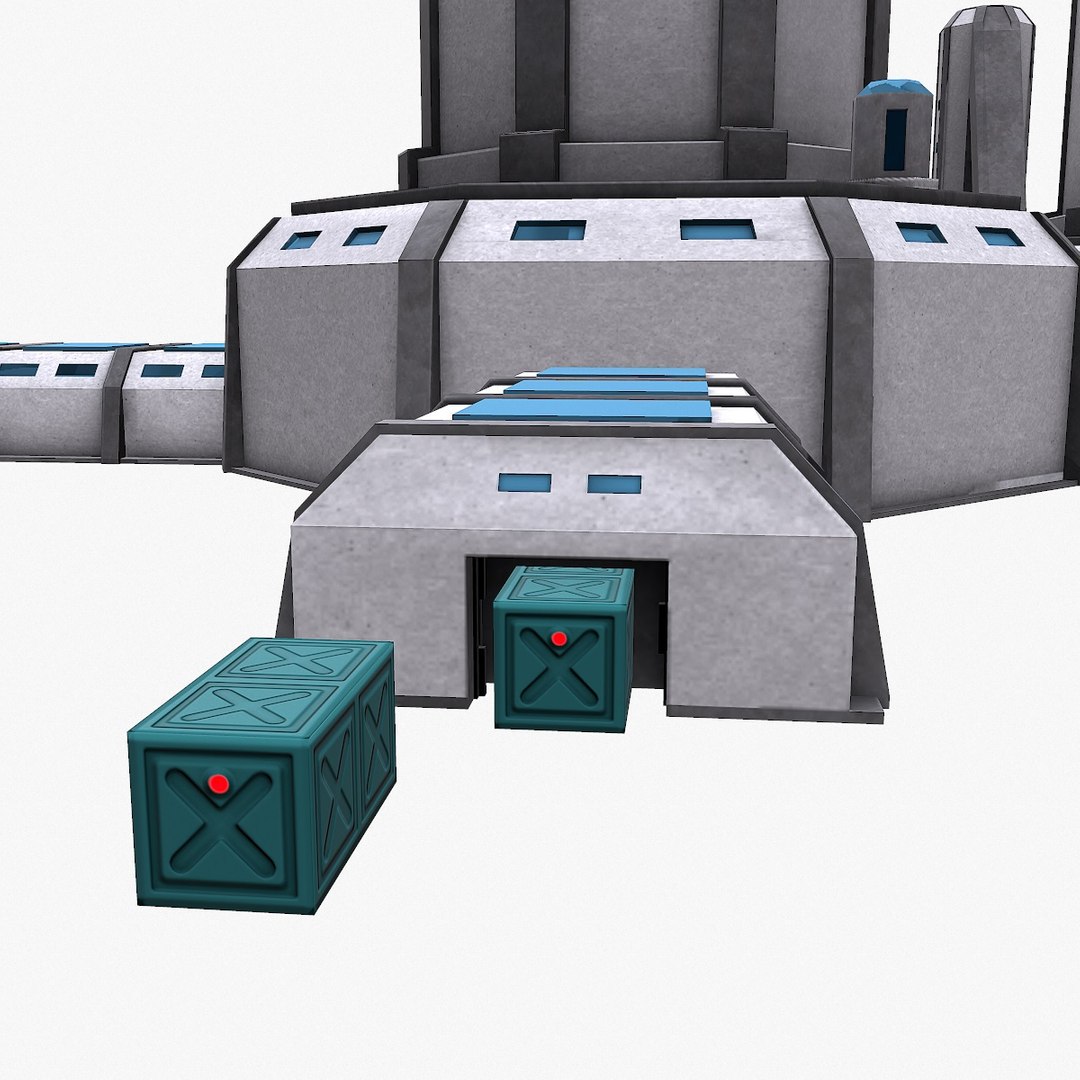3D Space Factory Cargo Spaceship Model - TurboSquid 1441015