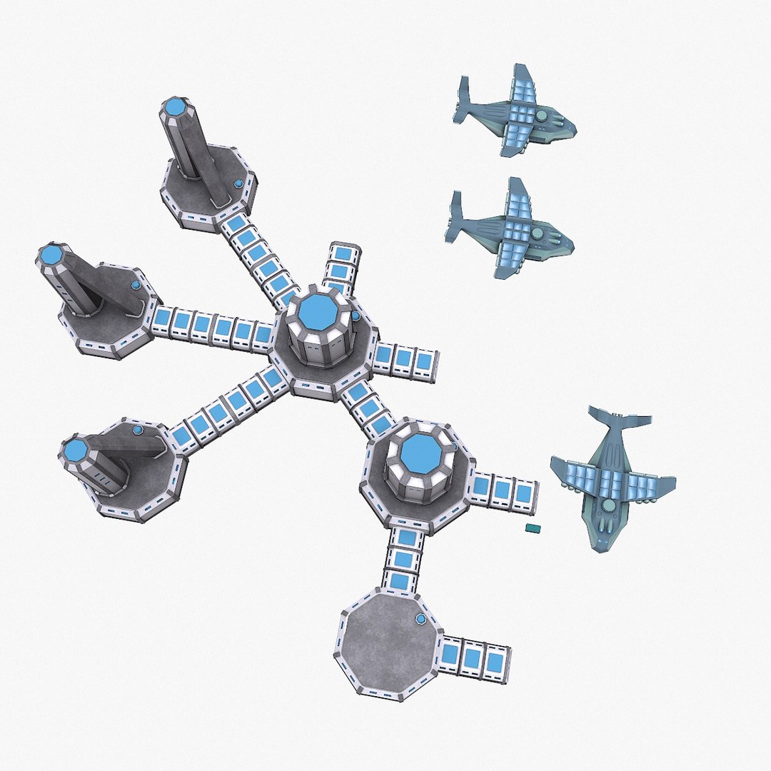 3D Space Factory Cargo Spaceship Model - TurboSquid 1441015