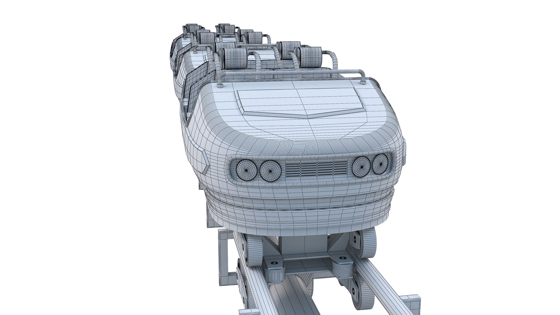 Roller Coaster Train - Red 3D Model - TurboSquid 1922560