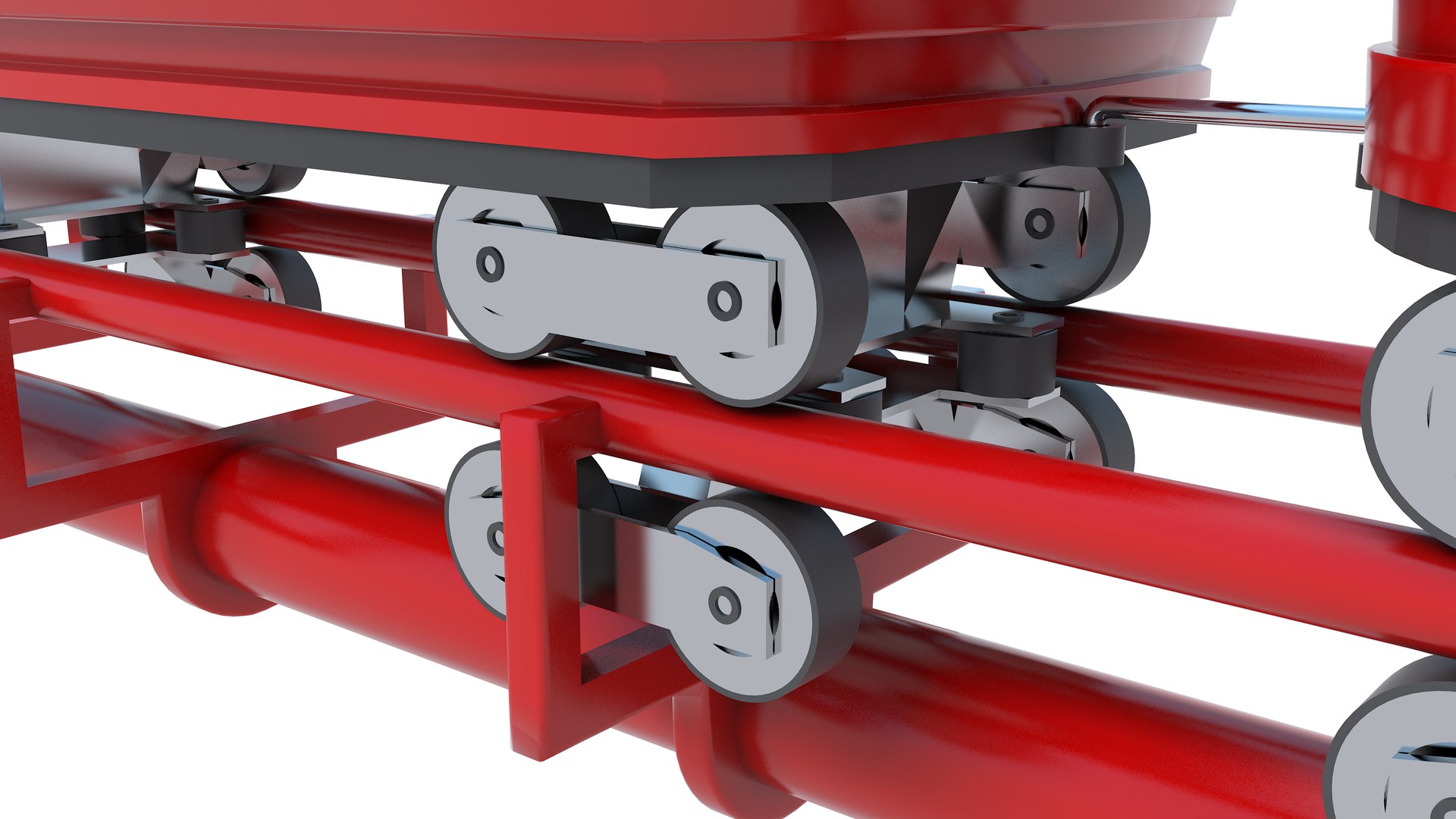 Roller Coaster Train - Red 3D Model - TurboSquid 1922560