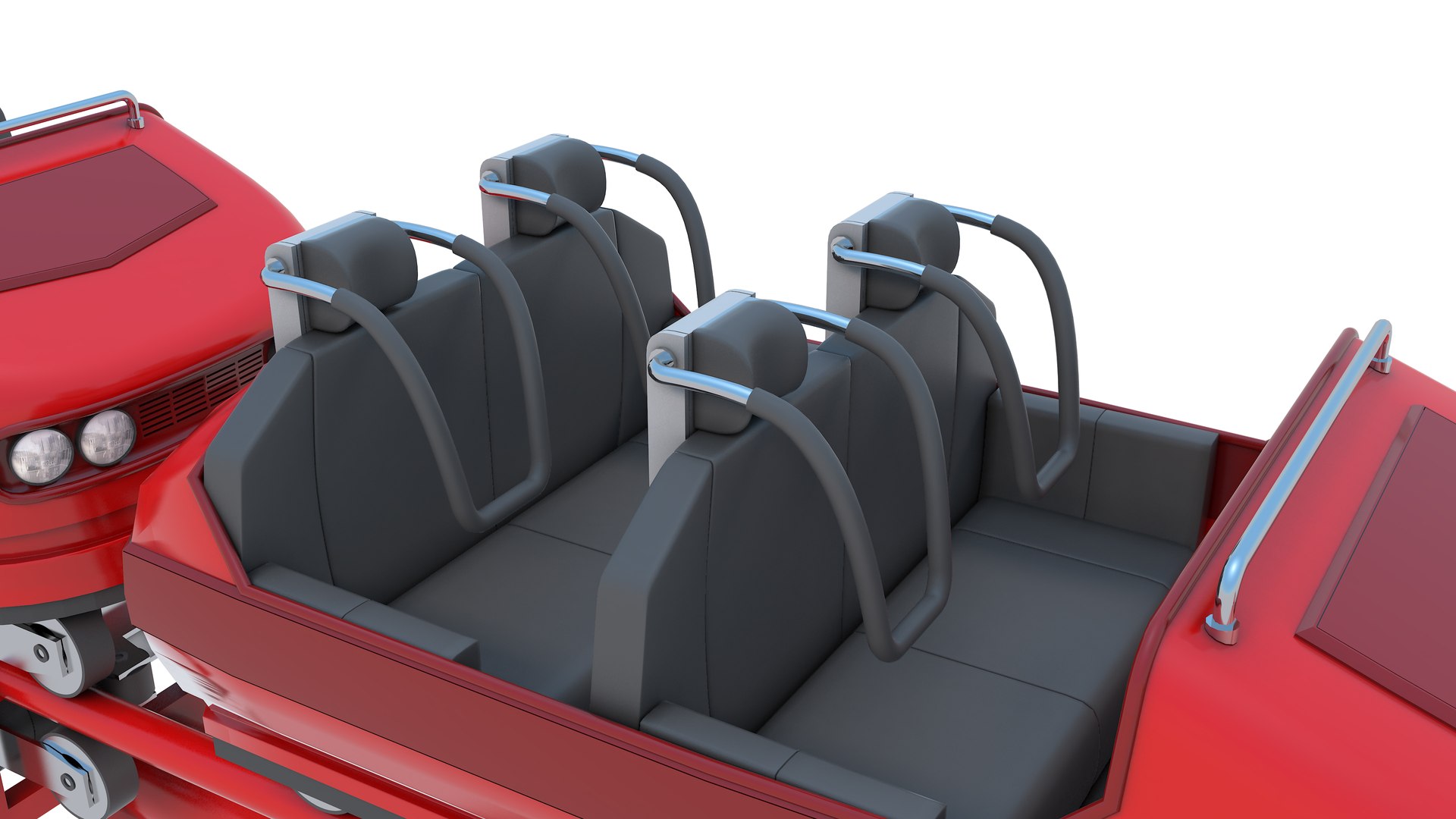 Roller Coaster Train - Red 3D Model - TurboSquid 1922560