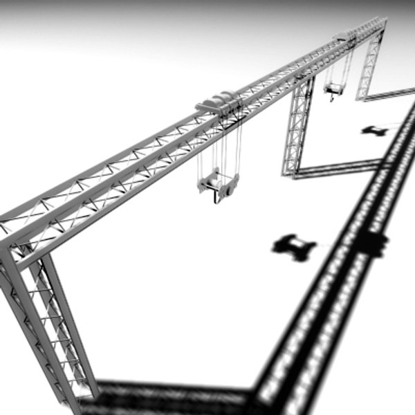3d max crains metal constructions