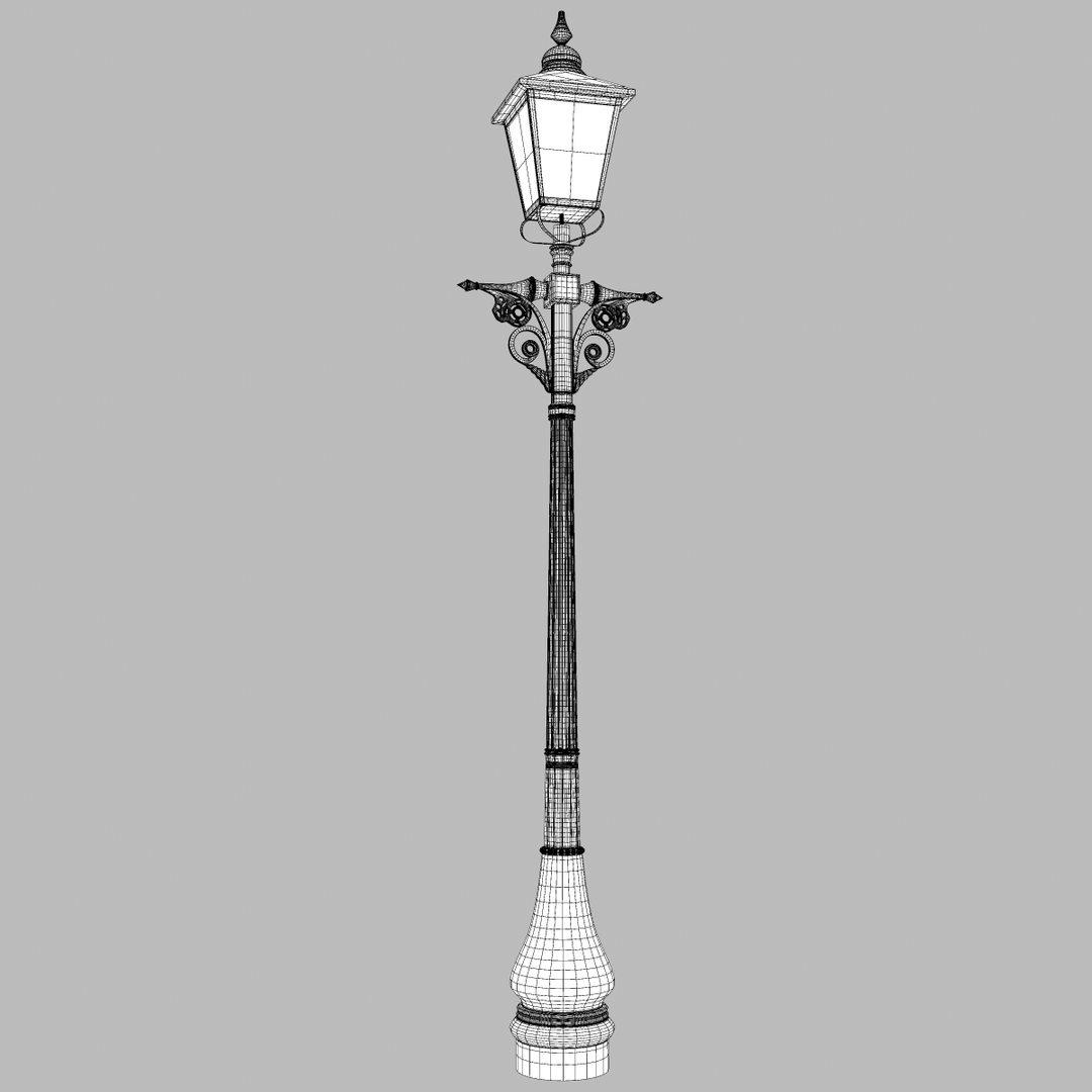 3d Victorian Lamp Post Lighting Model