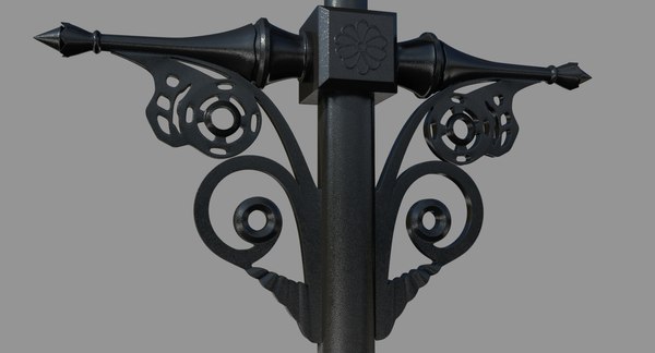3d victorian lamp post lighting model