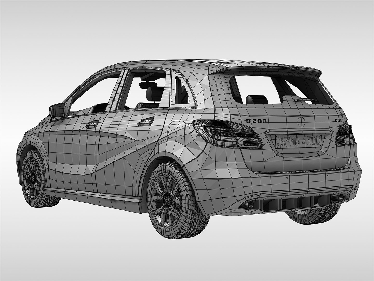 mercedes car 3d 3ds