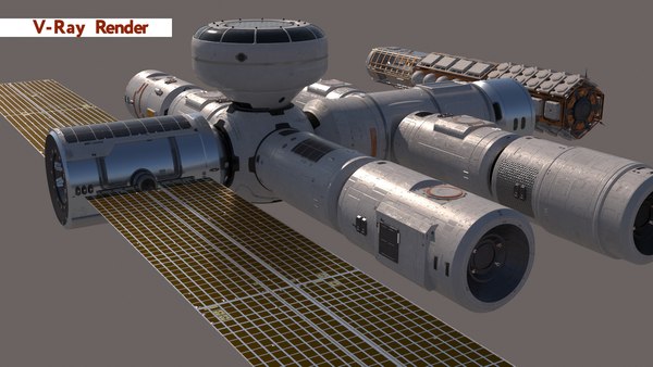 Futuristic space station 3D model - TurboSquid 1998299
