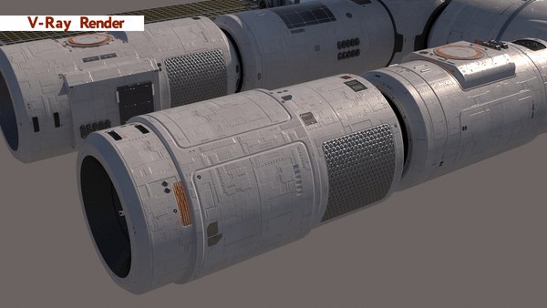 Futuristic space station 3D model - TurboSquid 1998299