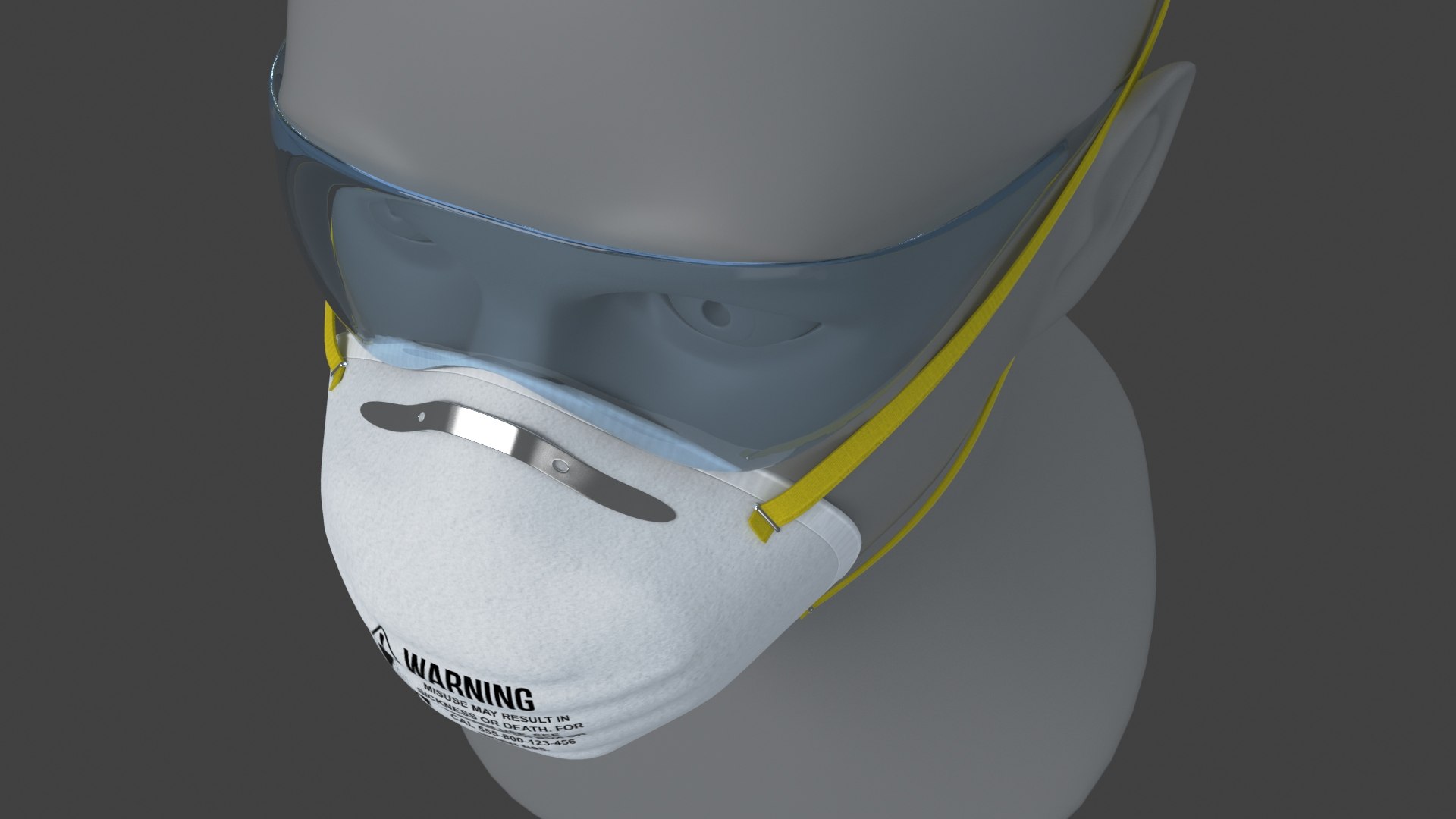3D Model N95 Respirators Masks Face - TurboSquid 1533861