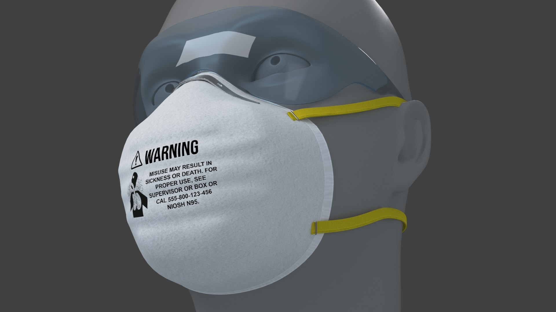 3D Model N95 Respirators Masks Face - TurboSquid 1533861