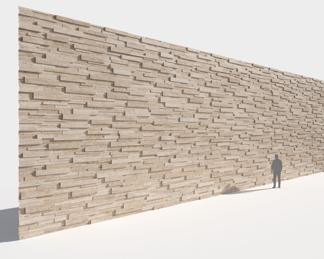 Seamless Travertine Stack Stone-wall Model - TurboSquid 1190731