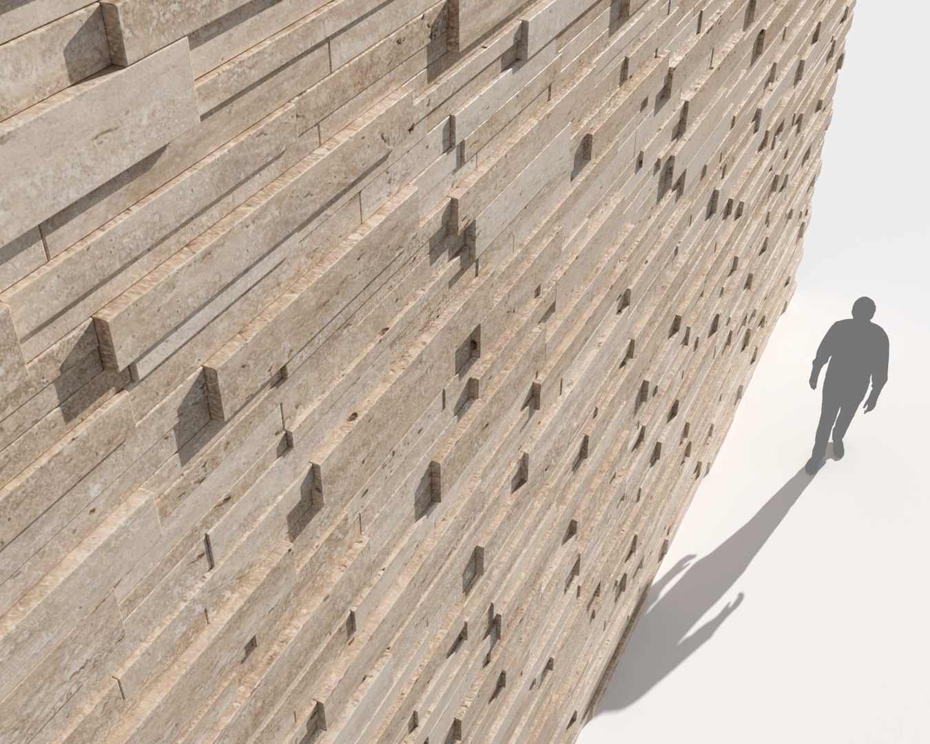 Seamless Travertine Stack Stone-wall Model - TurboSquid 1190731