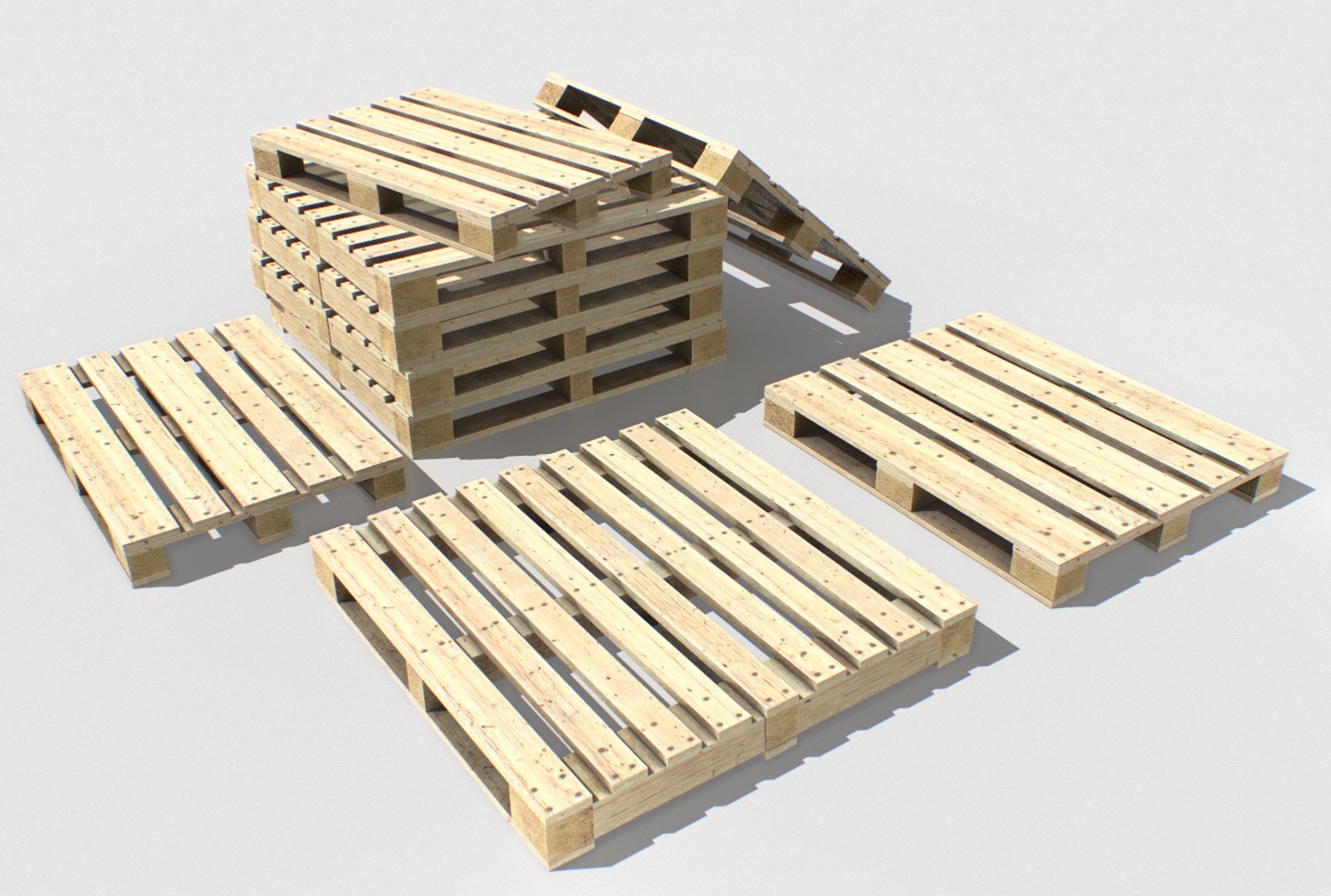 3D Industrial Pallets Model - TurboSquid 1575695