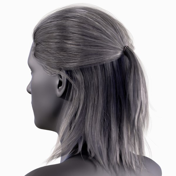 modelo 3d Real time hair card witcher hairstyle - TurboSquid 2029639