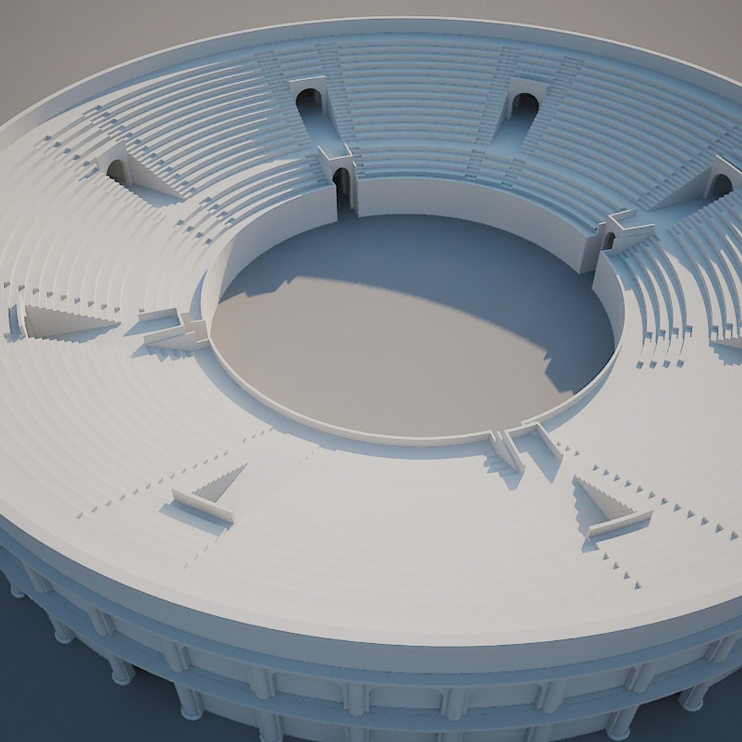 Simple Amphitheater 3d Model