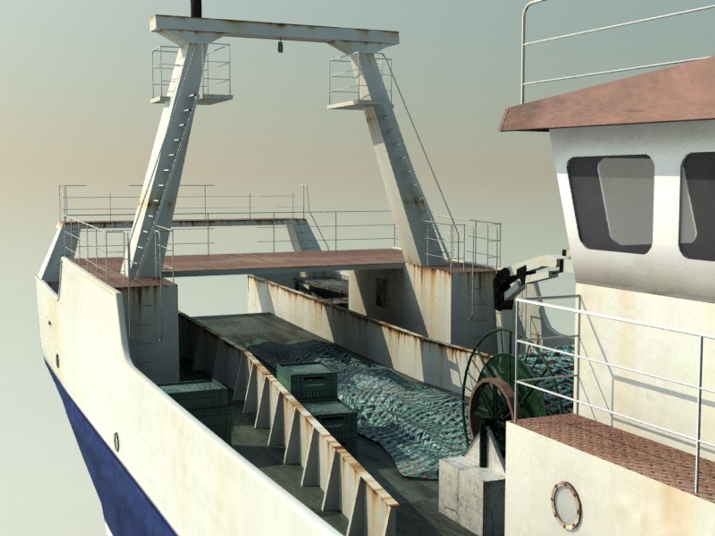 3ds Max Stern Trawler