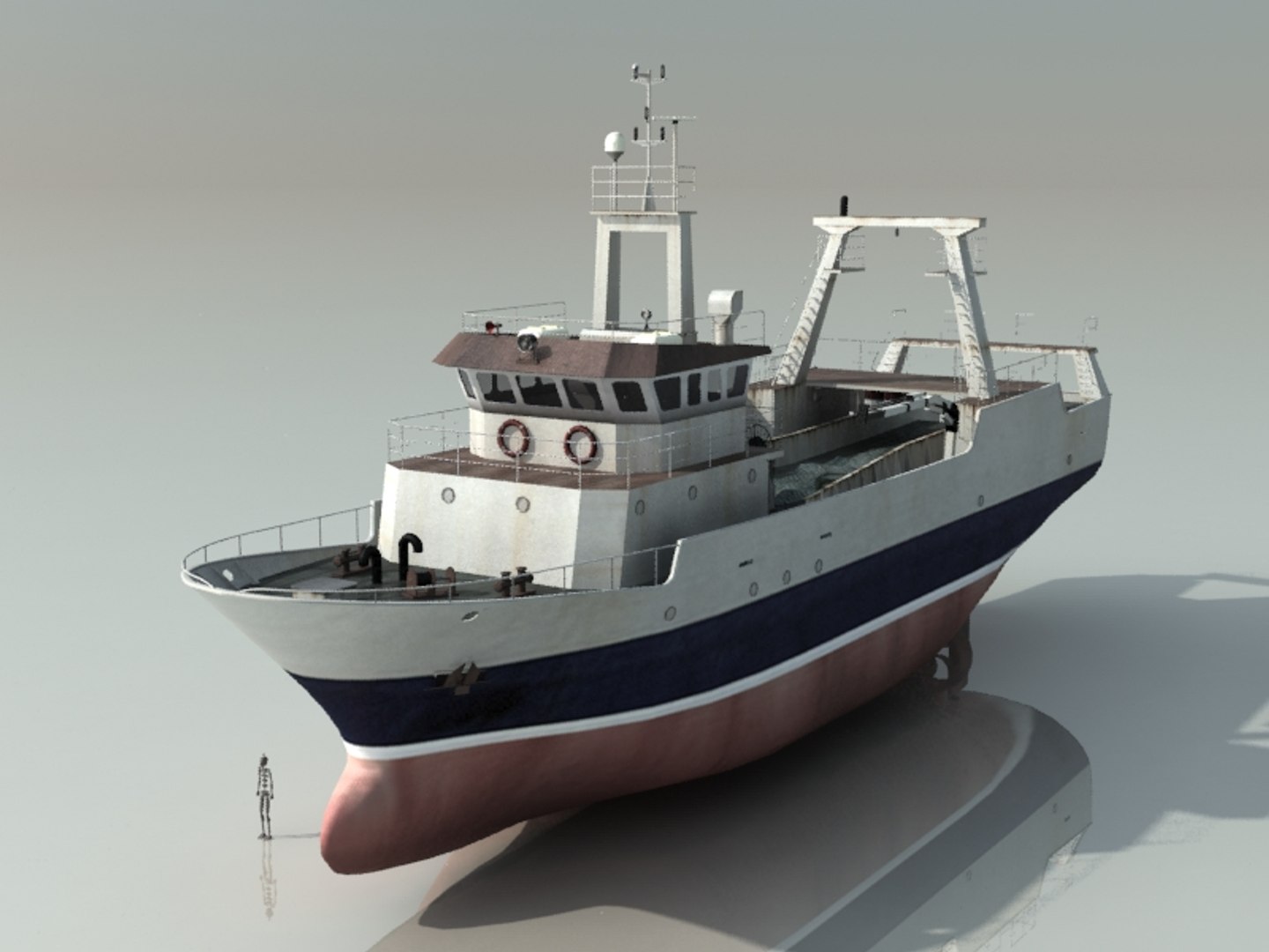 3ds Max Stern Trawler