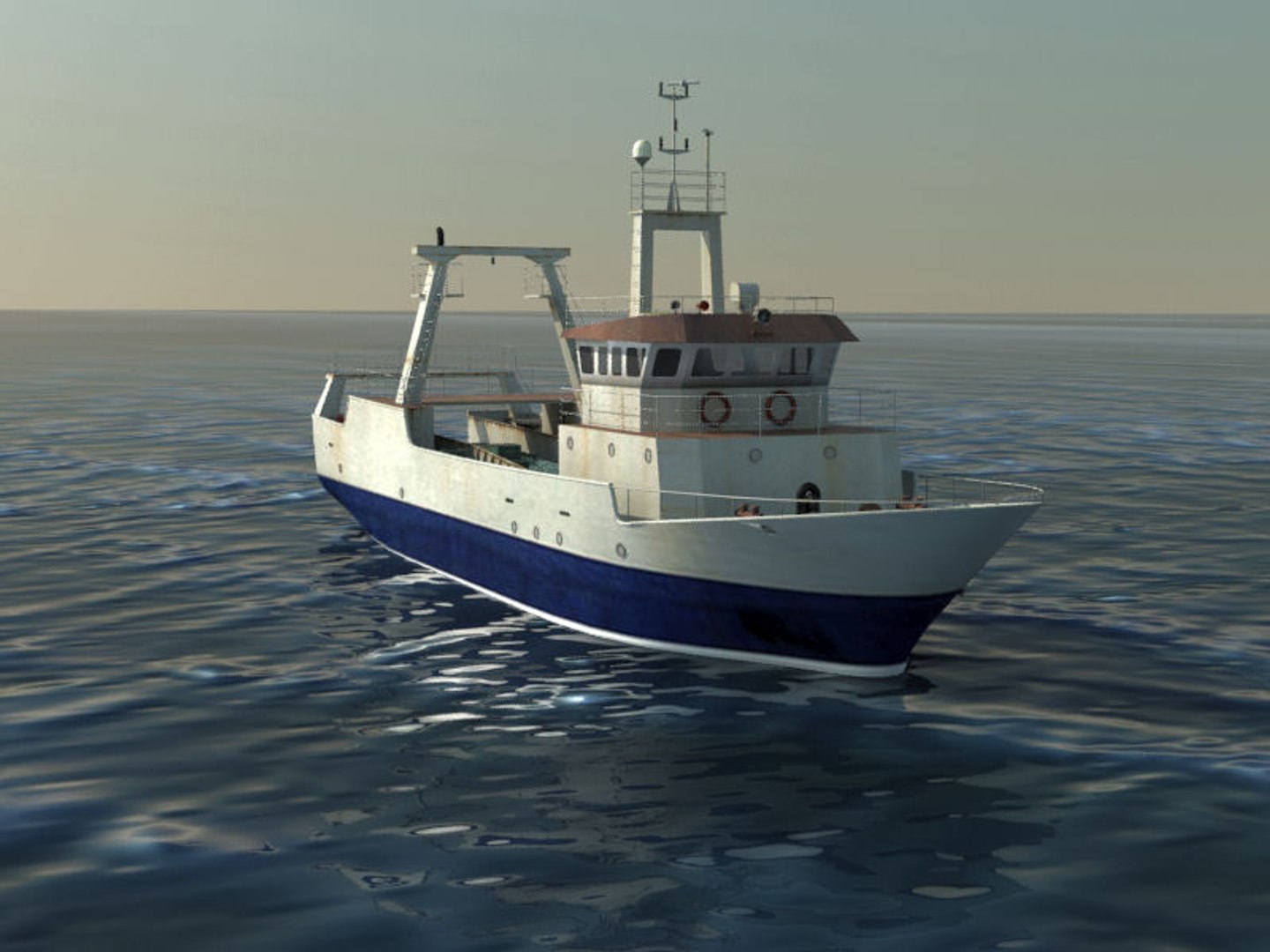 3ds Max Stern Trawler